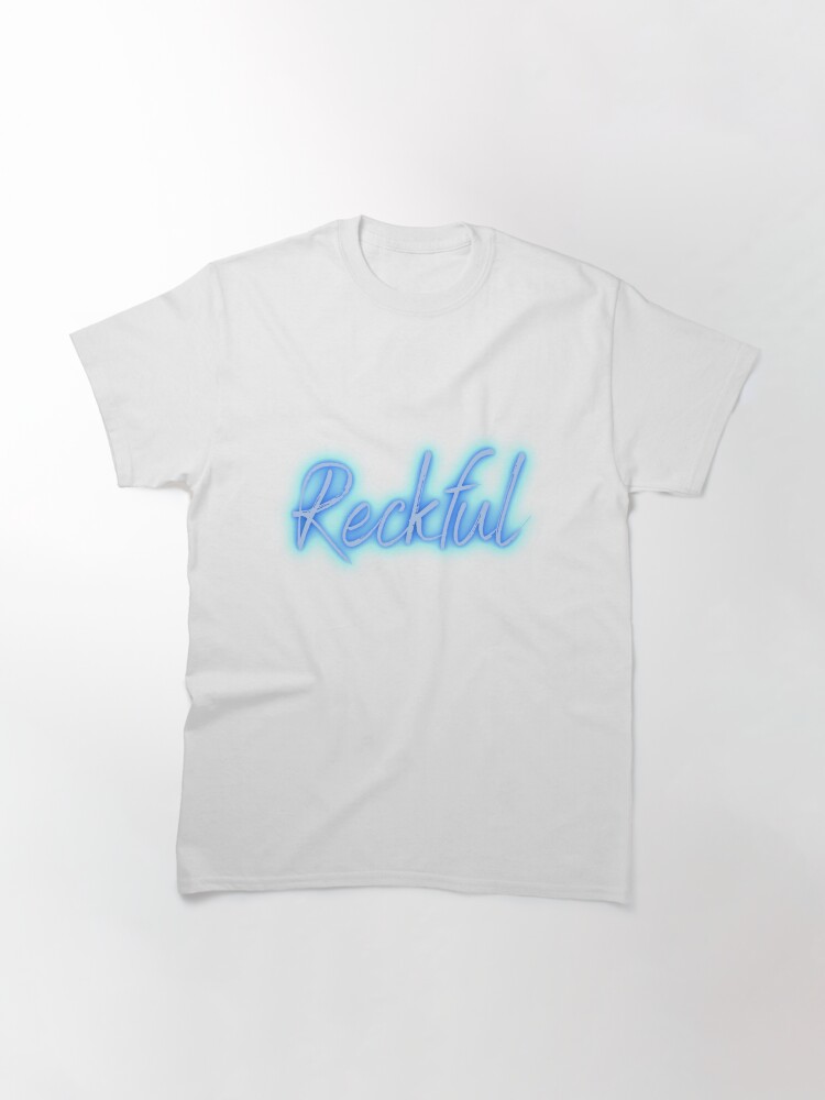 "Reckful Glow Blue Text Design" T-shirt for Sale by Gramsta | Redbubble ...