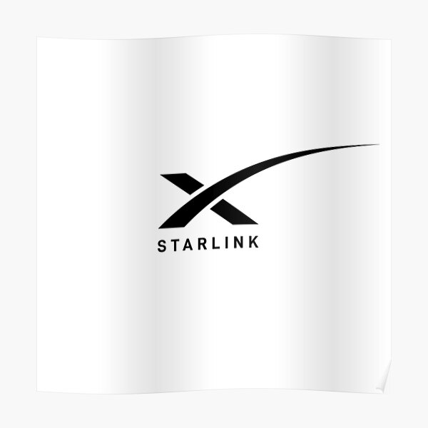 "Space X Starlink Logo" Poster by erfmufn | Redbubble