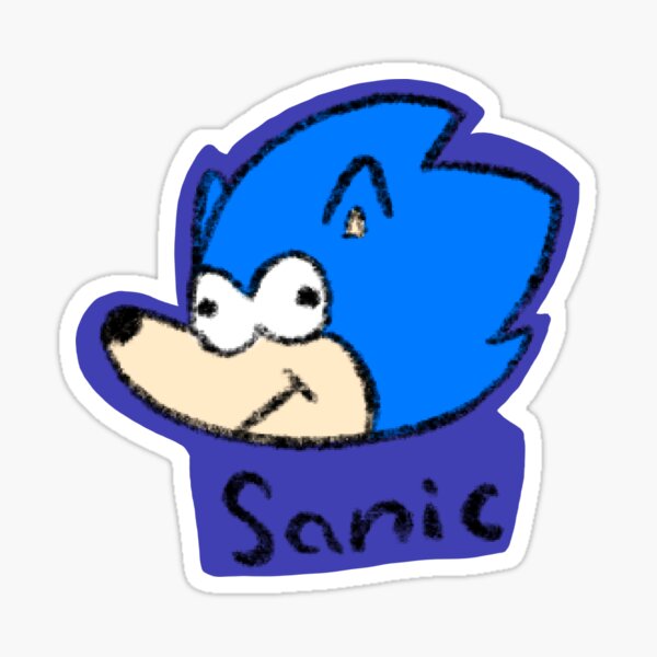 "Sanic " Sticker for Sale by Thomas-the-Pan | Redbubble