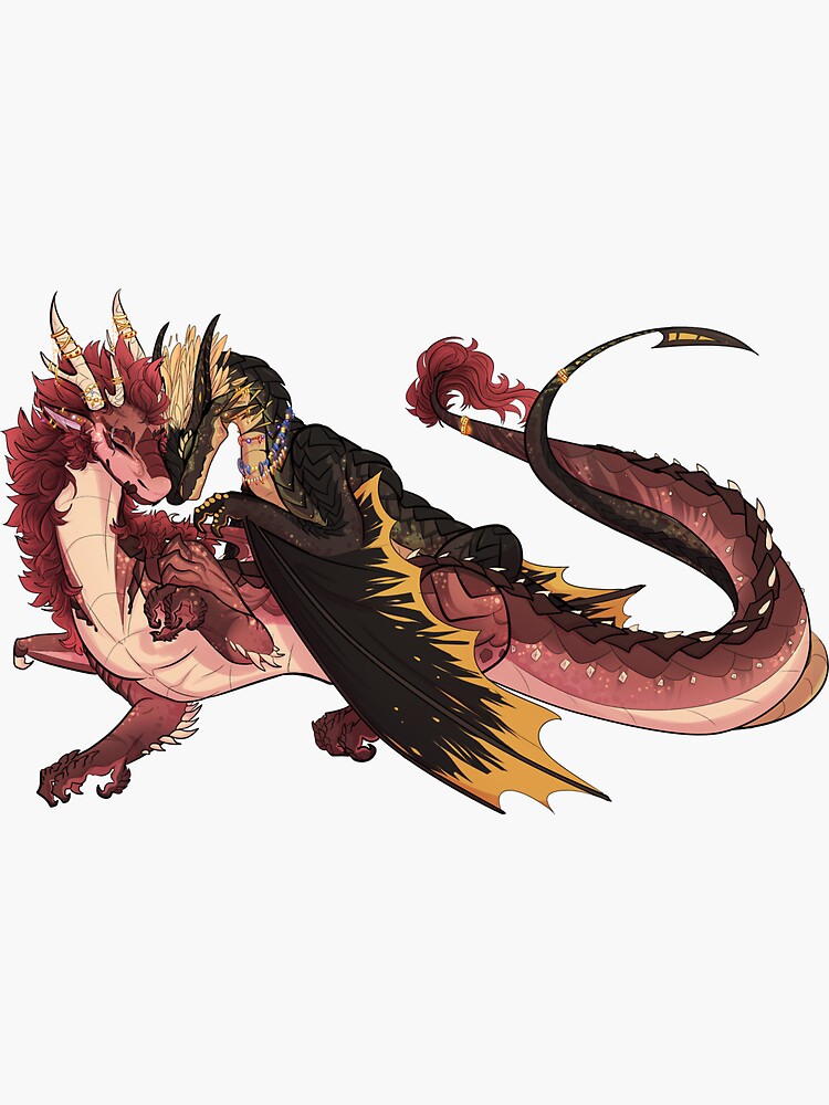 "krbk dragons ( clean version )" Sticker for Sale by Sorry-Kari | Redbubble