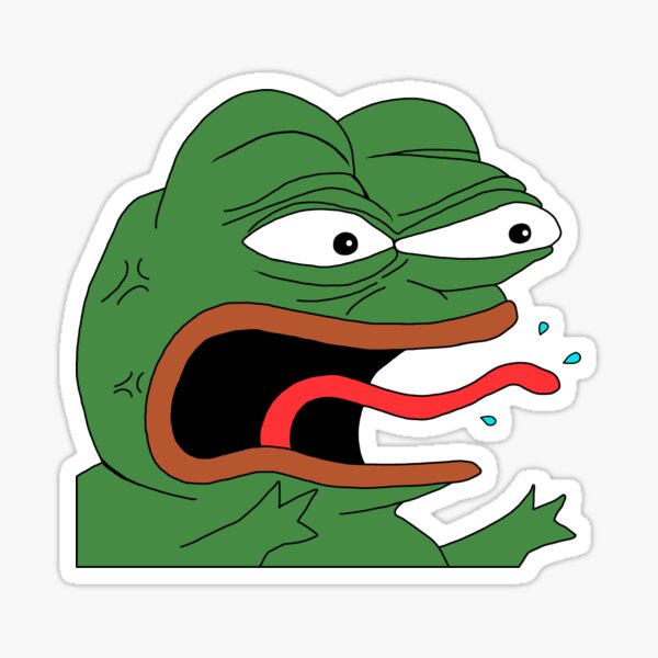 "REEEEEE! Pepe Rage HD" Sticker for Sale by Kelig69 | Redbubble