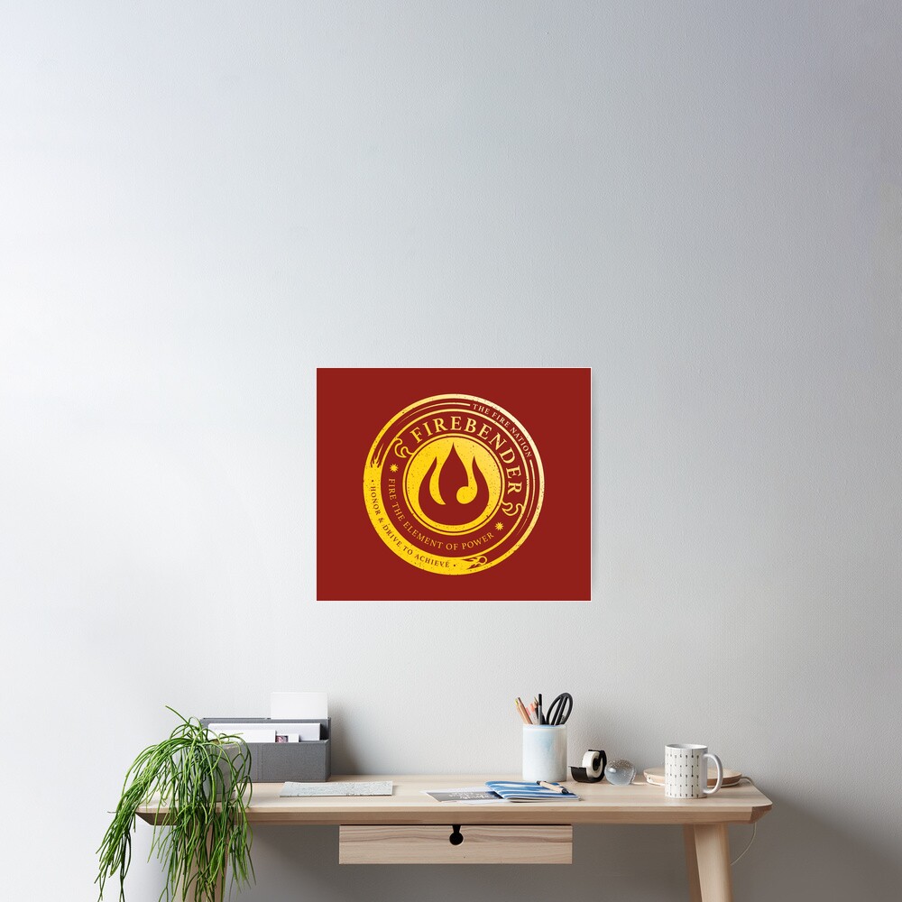 "ATLA Firebender Symbol: Avatar-Inspired Design" Poster for Sale by ...