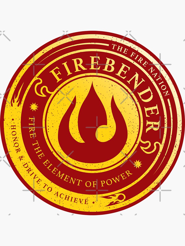 "ATLA Firebender Symbol: Avatar-Inspired Design" Sticker by pongli ...