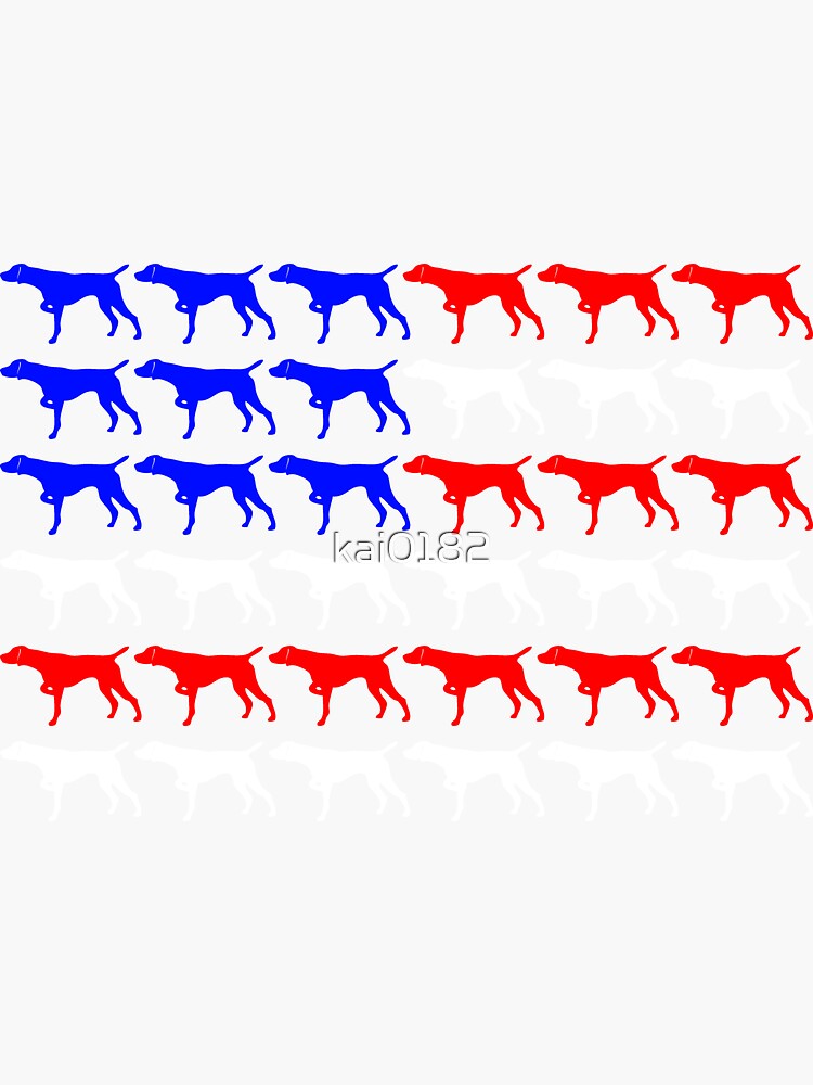 "GSP USA Hound Dog American Flag" Sticker for Sale by kai0182 | Redbubble