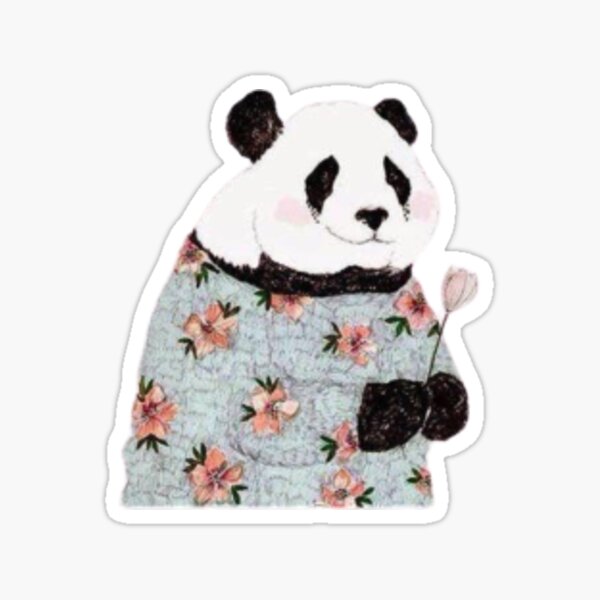 "Cute Panda" Sticker by arishagordeeva | Redbubble