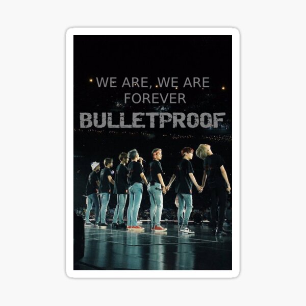 "BTS Bulletproof Eternal" Sticker by glowingsunlight | Redbubble