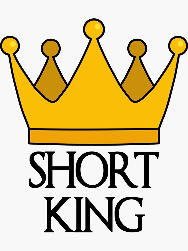 "short king crown" Sticker for Sale by Skyecraft | Redbubble