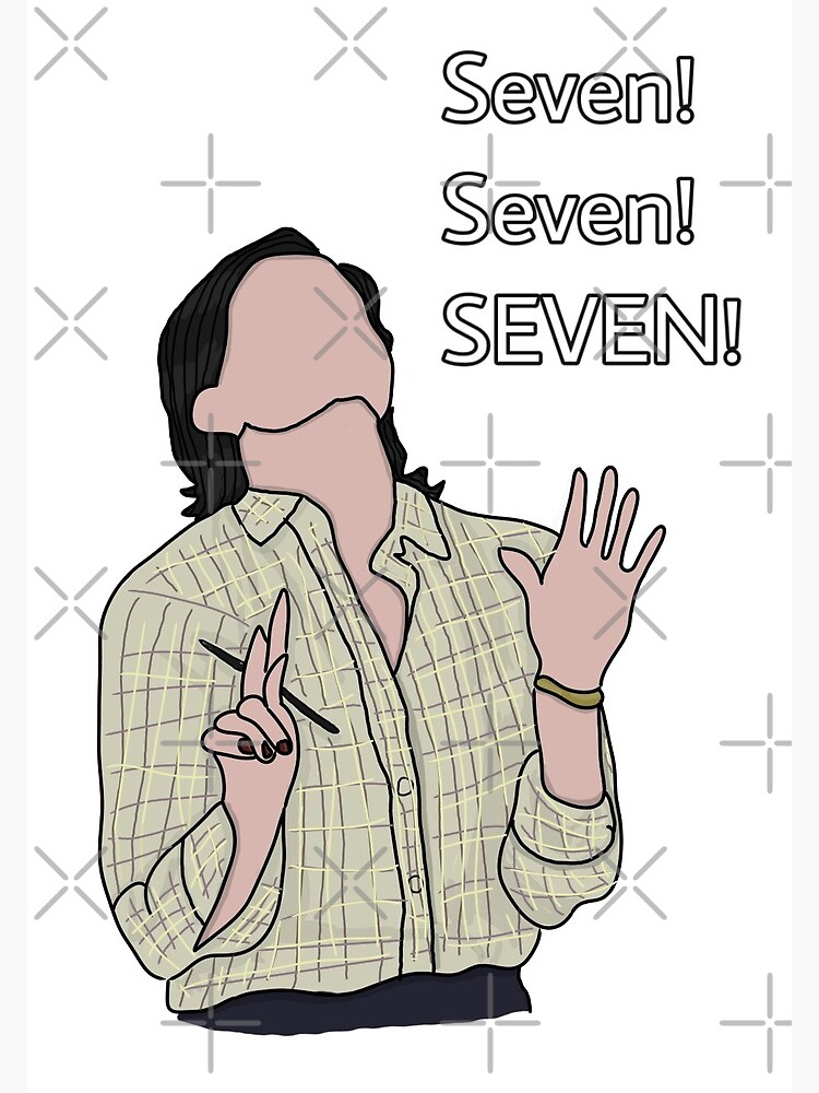 "Monica Geller - Seven!- Sticker" Greeting Card for Sale by ...