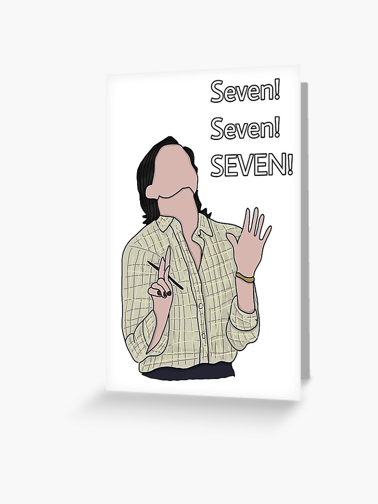 "Monica Geller - Seven!- Sticker" Greeting Card for Sale by ...