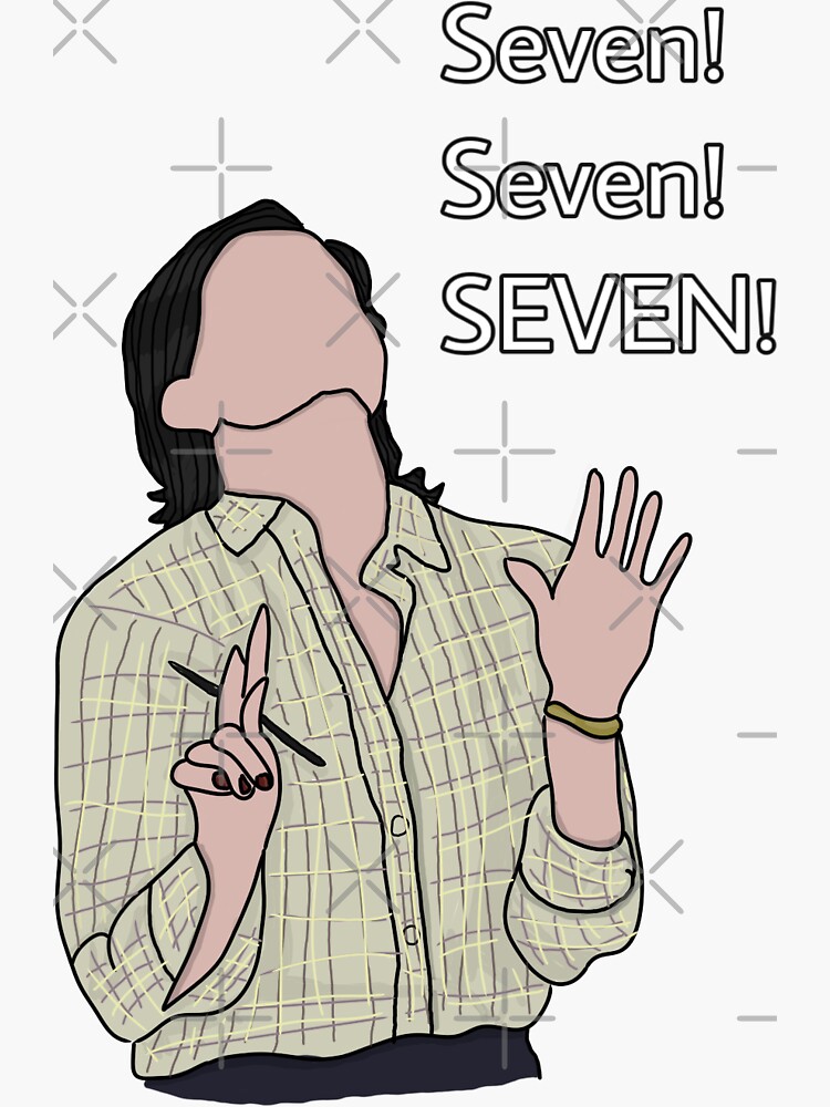 "Monica Geller - Seven!- Sticker" Sticker for Sale by saintsdesign ...