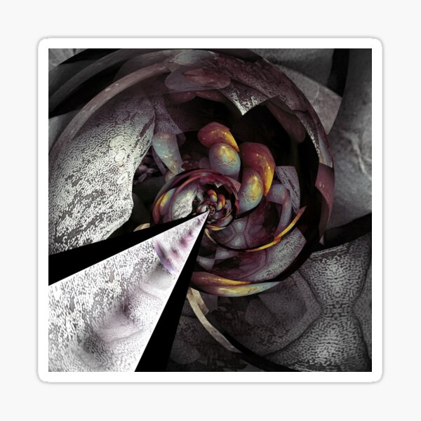 "Trippy Abstract Fleshy Metallic Worm Hole of Light" Sticker for Sale ...