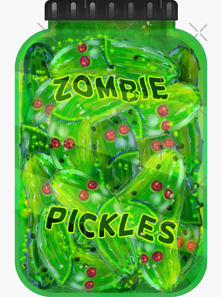 "Zombie Pickles" Sticker for Sale by Theinkpirate | Redbubble