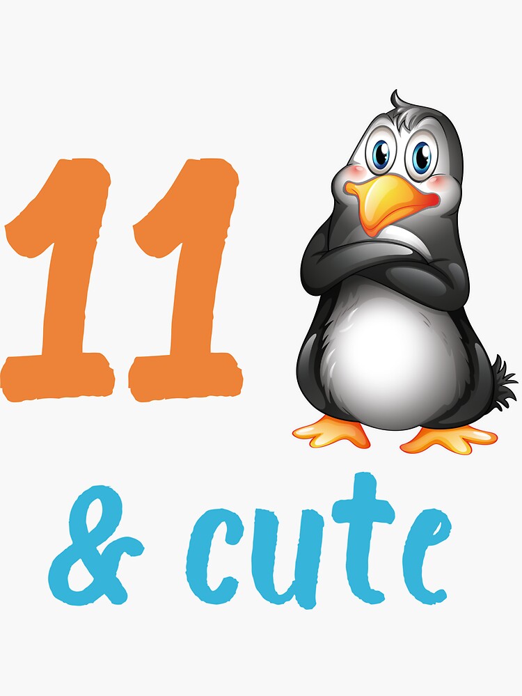 Funny Penguin 11th Birthday Gift 11 Year Old Boys Girls Bday Party funny-penguin-11th-birthday-gift-11-year-old-boys-girls-bday-party