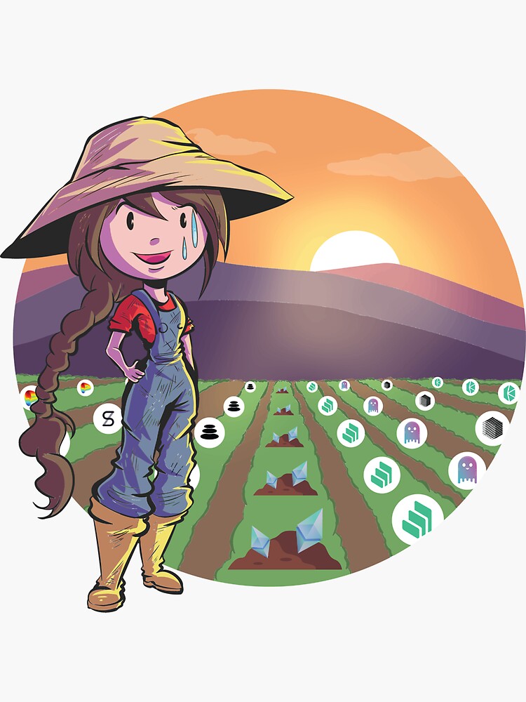 "DeFi Farmer" Sticker for Sale by jasonchewyl | Redbubble