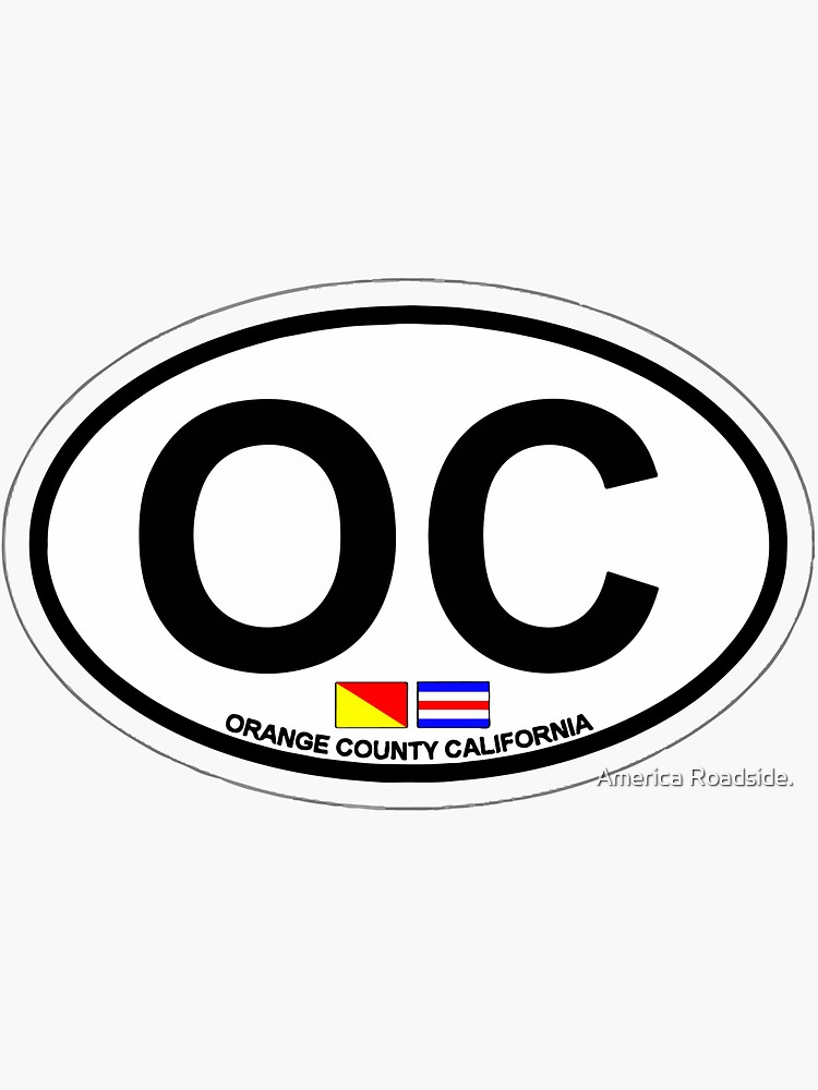"Orange County - California." Sticker for Sale by ishore1 | Redbubble