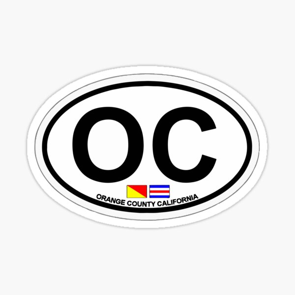 "Orange County - California." Sticker for Sale by ishore1 | Redbubble