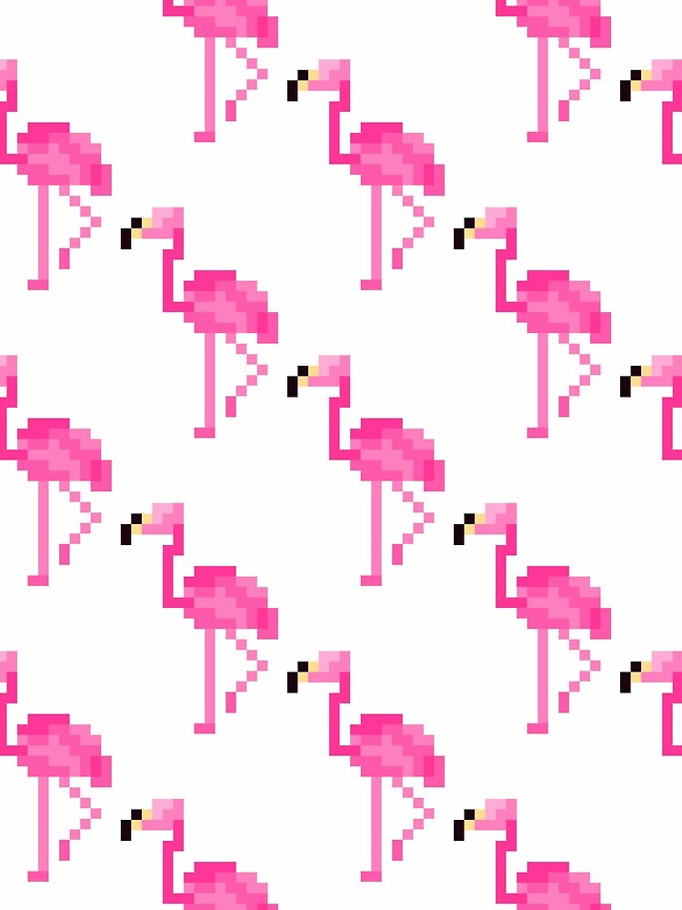 "Flamingo 8 bit " Drawstring Bag for Sale by KrAyZiEBOOY | Redbubble