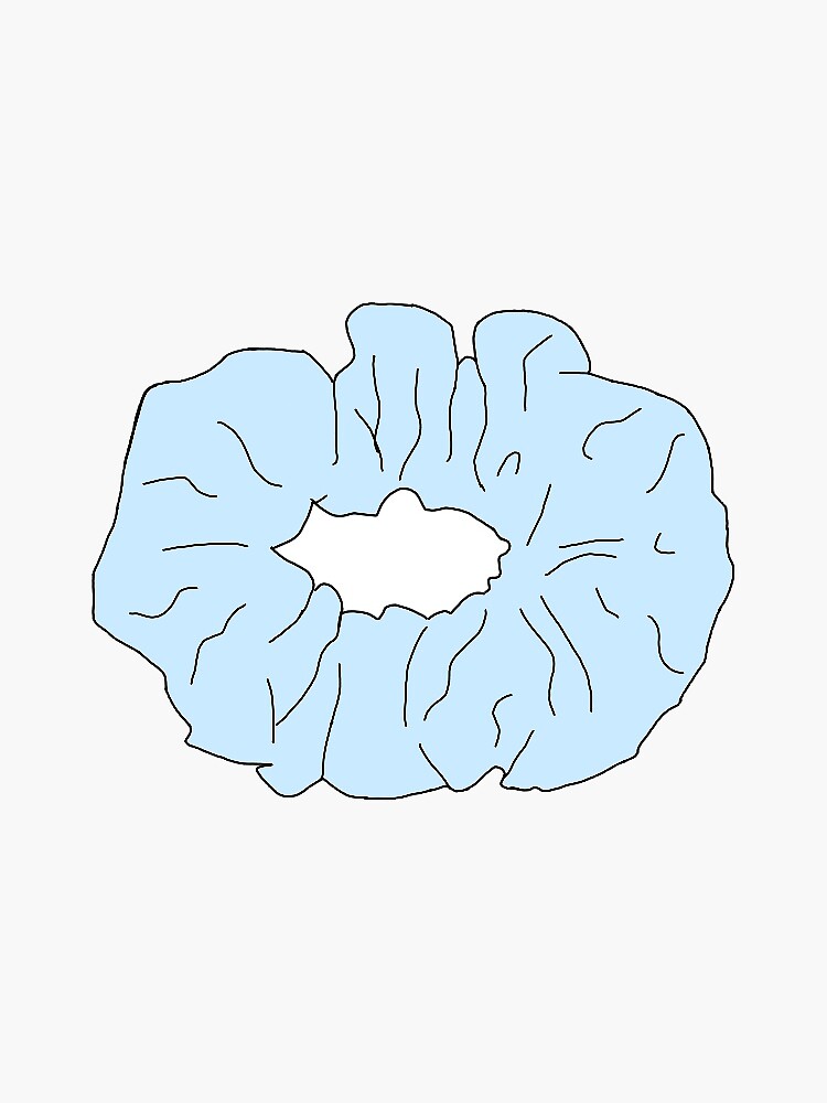 "blue scrunchie " Sticker for Sale by rhiannastickers | Redbubble