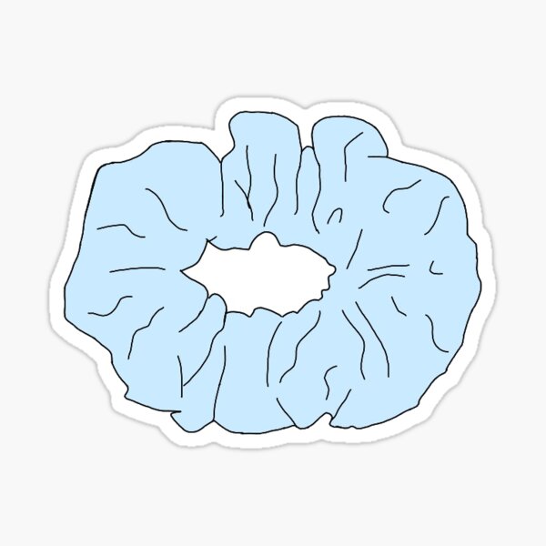 "blue scrunchie " Sticker for Sale by rhiannastickers | Redbubble