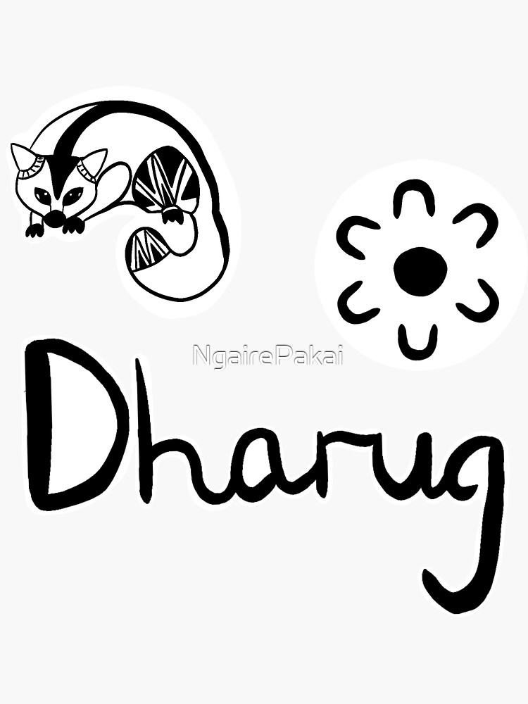 "Dharug" Sticker for Sale by NgairePakai | Redbubble