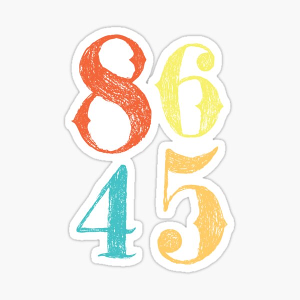 "8645" Sticker by Chanadk | Redbubble