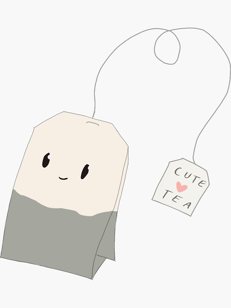 "Cute tea teabag sticker" Sticker by sashiie | Redbubble