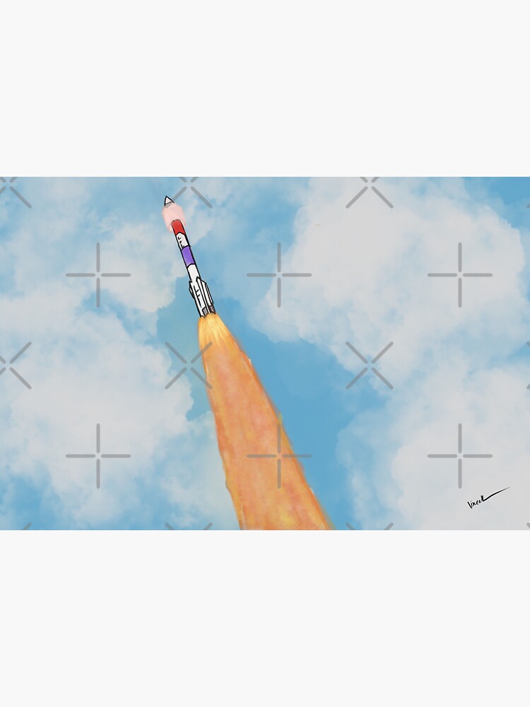 "GSLV MARK 3 ISRO LAUNCH" Sticker by Cooldesignmaker | Redbubble