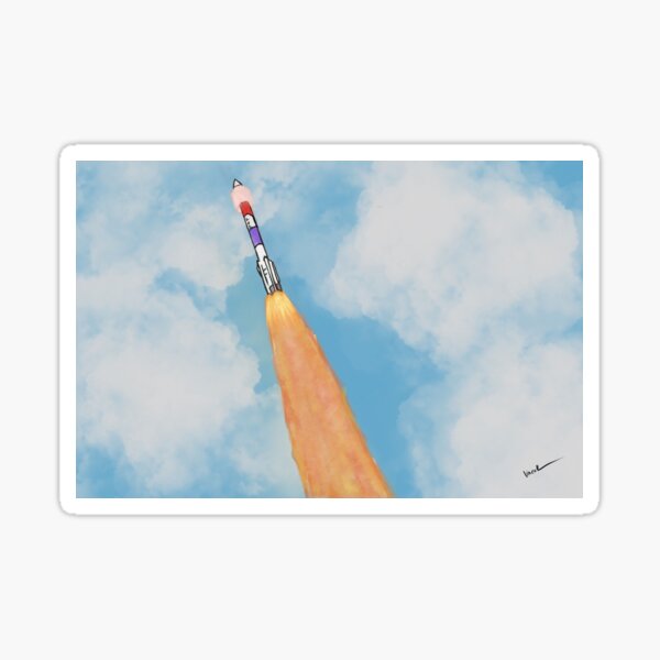 "GSLV MARK 3 ISRO LAUNCH" Sticker by Cooldesignmaker | Redbubble