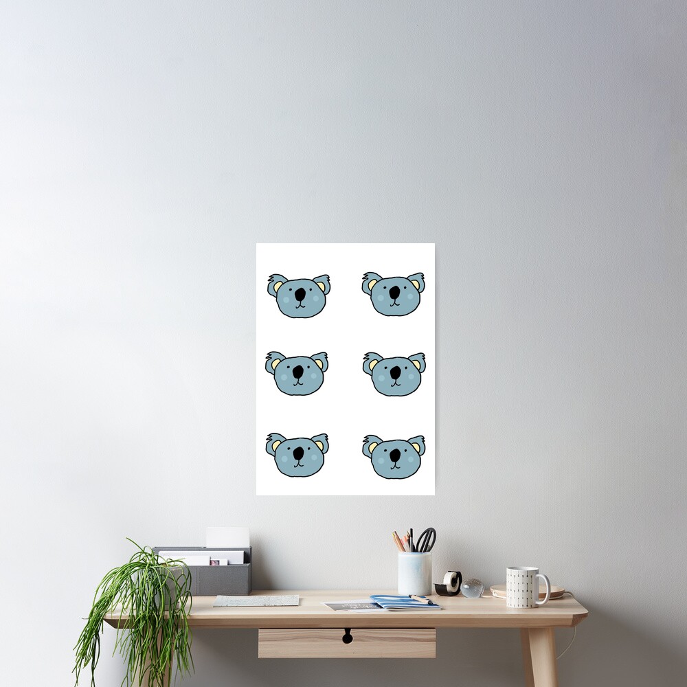 "koala sticker pack" Poster for Sale by anjalib2001 | Redbubble