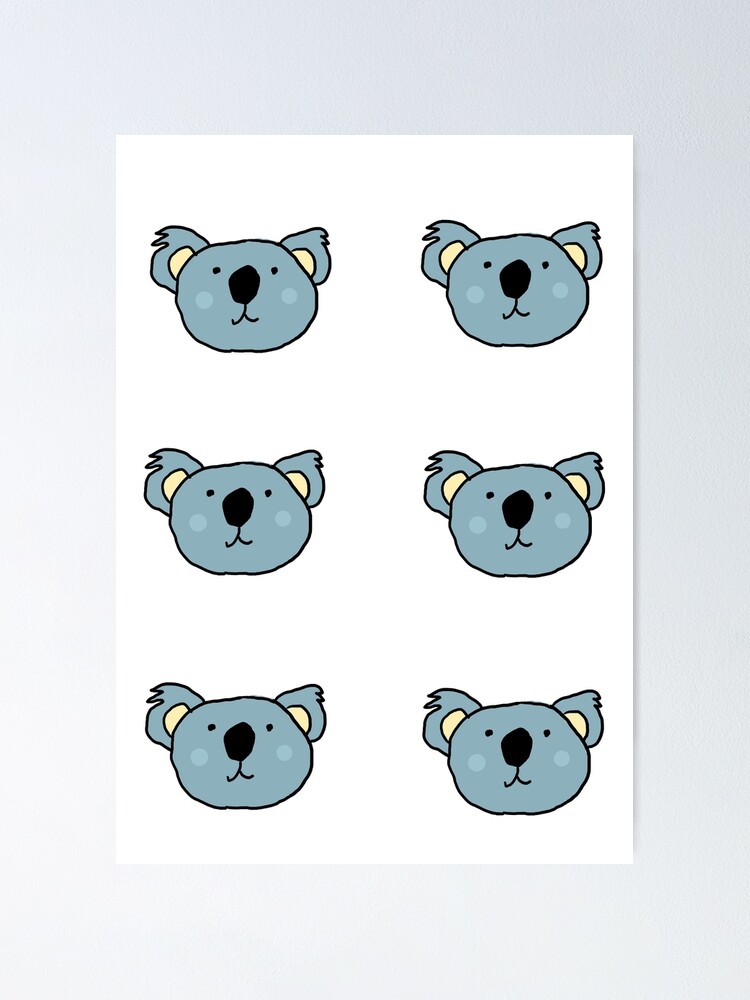 "koala sticker pack" Poster for Sale by anjalib2001 | Redbubble