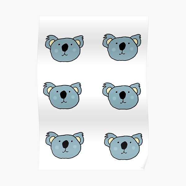 "koala sticker pack" Poster for Sale by anjalib2001 | Redbubble