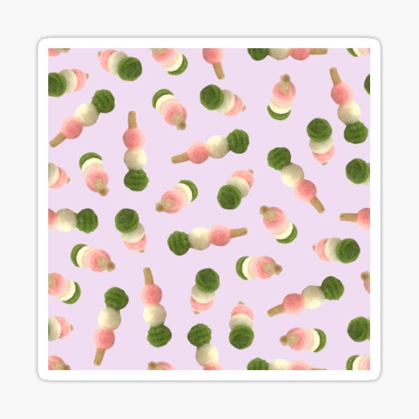 "Dango Japanese Dumplings - Purple" Sticker by feltto | Redbubble