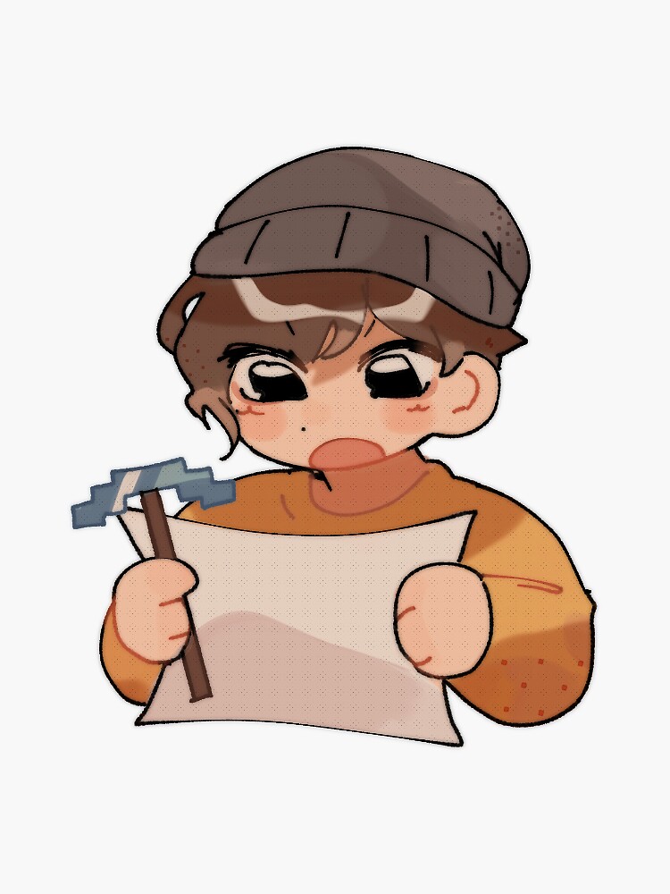 "chibi wilbur " Sticker for Sale by peachypeach-art | Redbubble