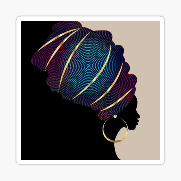 "african woman with turban" Sticker for Sale by Bellabeauty | Redbubble