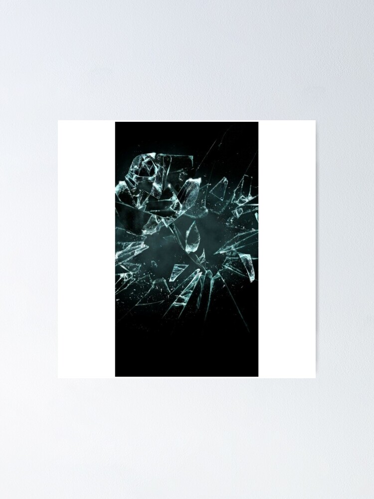 "Broken Shattered Glass Black Mask" Poster for Sale by Grace-Cop ...
