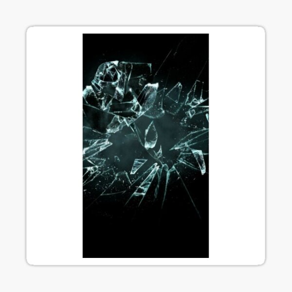 "Broken Shattered Glass Black Mask" Sticker for Sale by Grace-Cop ...