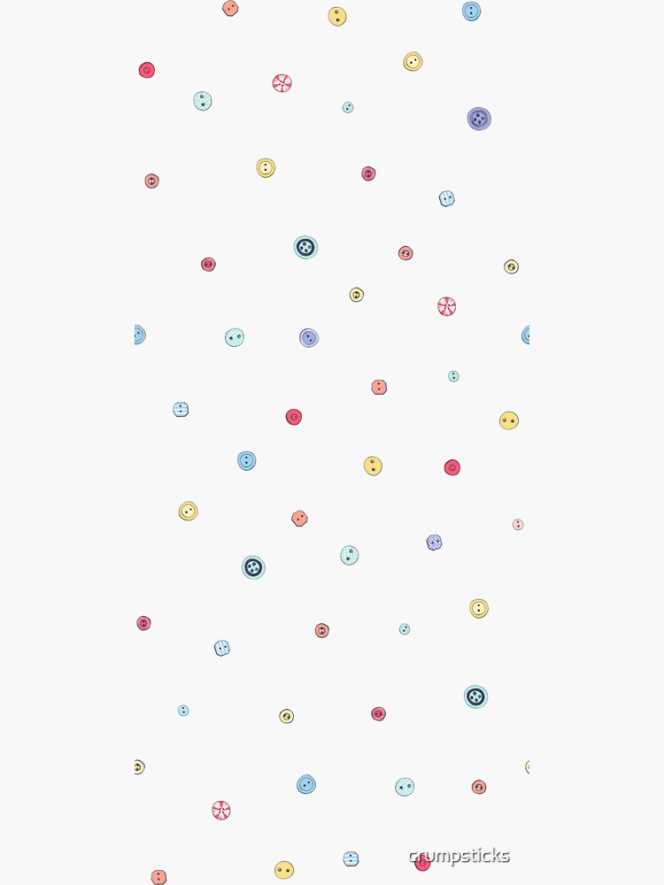 "Buttons - Rainbow" Sticker for Sale by crumpsticks | Redbubble