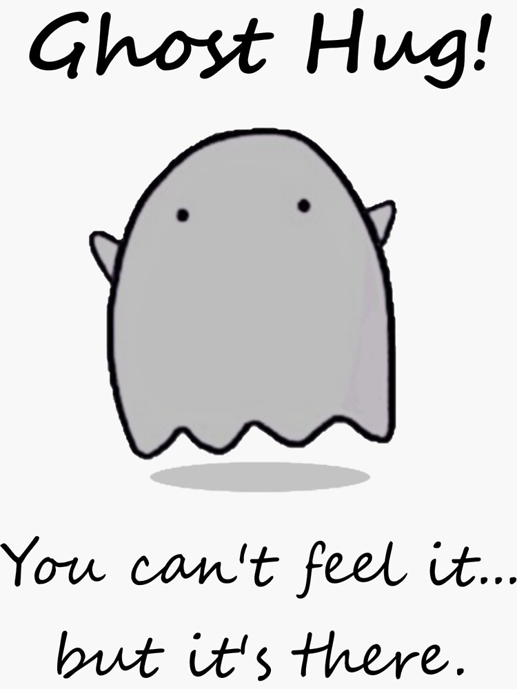 "Ghost Hug cute Design" Sticker by fudgecream | Redbubble