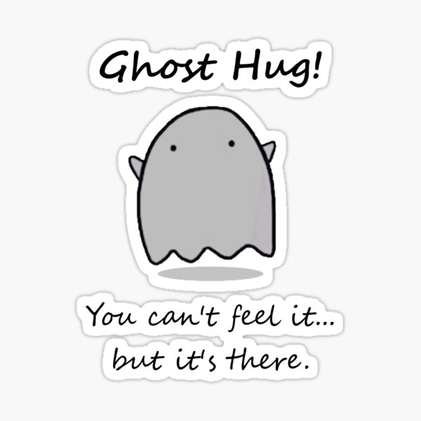 "Ghost Hug cute Design" Sticker by fudgecream | Redbubble