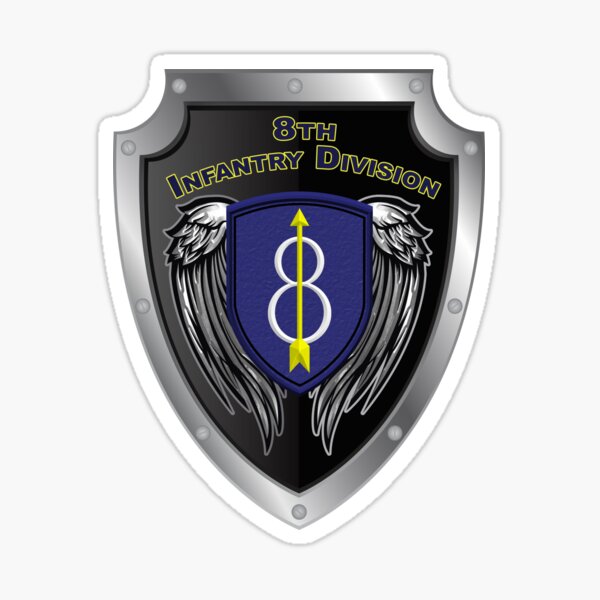 "8th Infantry Division “Pathfinder” Shield" Sticker by SoldierAlways ...