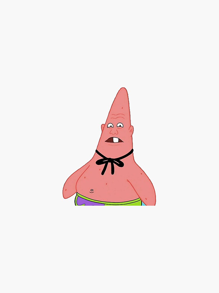 "Patrick Pinhead Larry meme sticker" Sticker for Sale by TotalBubble ...