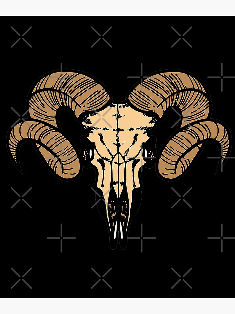 "Baphomet, Ram Skull With Horns" Poster for Sale by ozumdesigns | Redbubble