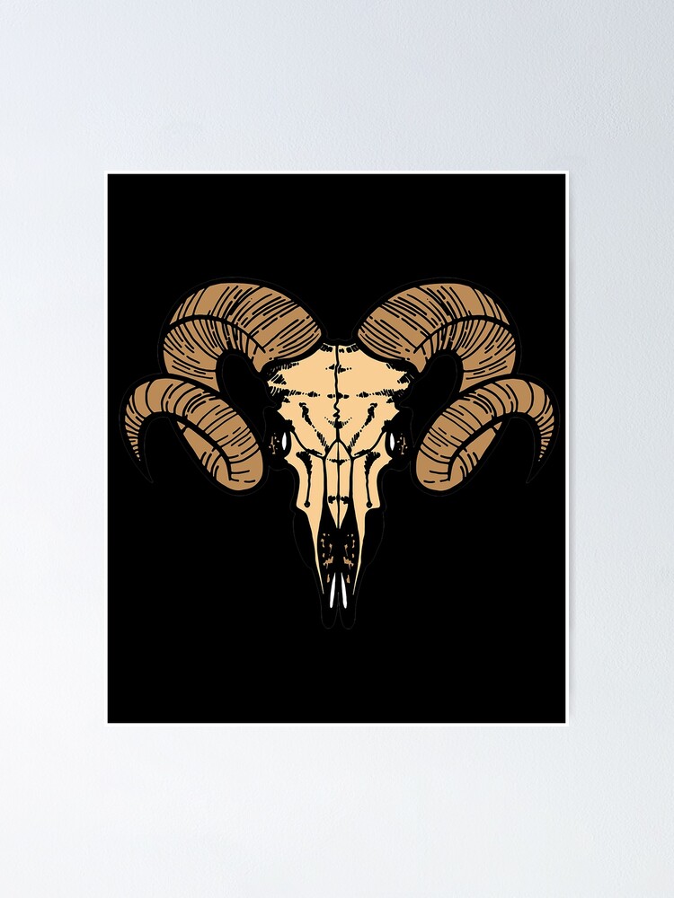 "Baphomet, Ram Skull With Horns" Poster for Sale by ozumdesigns | Redbubble