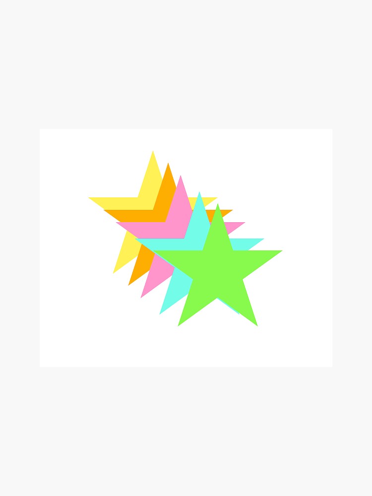 "colourful rainbow star overlays" Sticker for Sale by imjmima | Redbubble