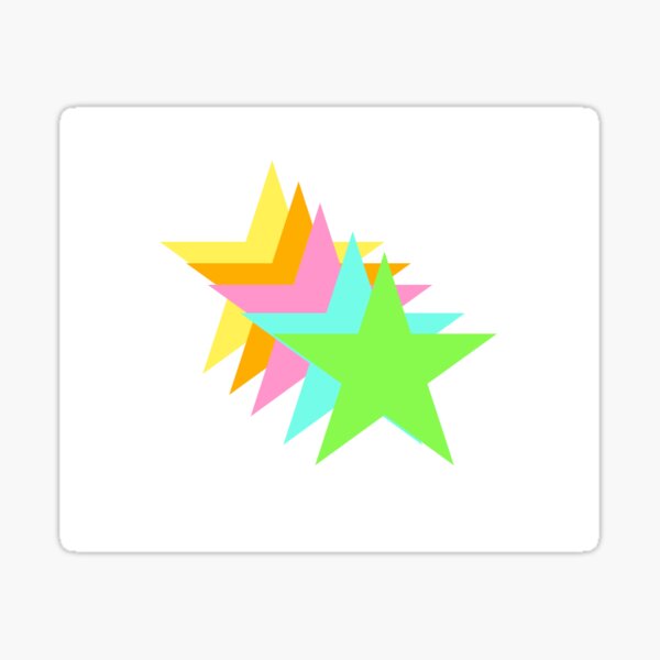 "colourful rainbow star overlays" Sticker for Sale by imjmima | Redbubble
