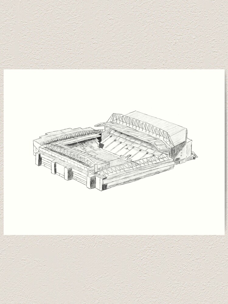 "Liverpool Anfield Sketch" Art Print for Sale by thebcarts | Redbubble