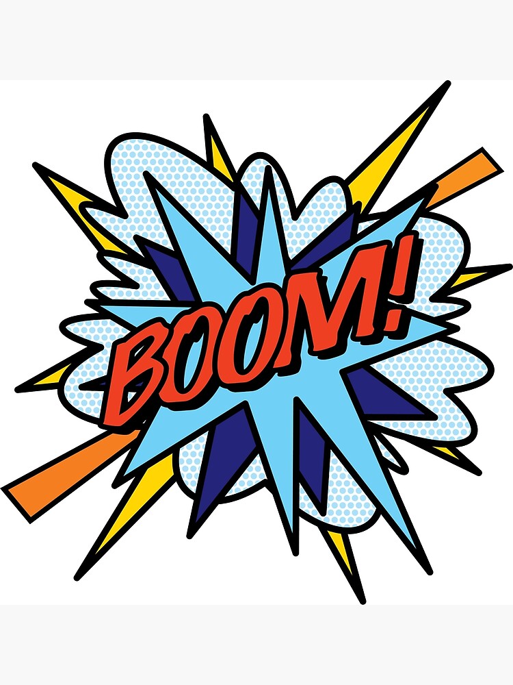 "BOOM Comic Book Flash Pop Art Modern Fun Retro" Photographic Print by ...