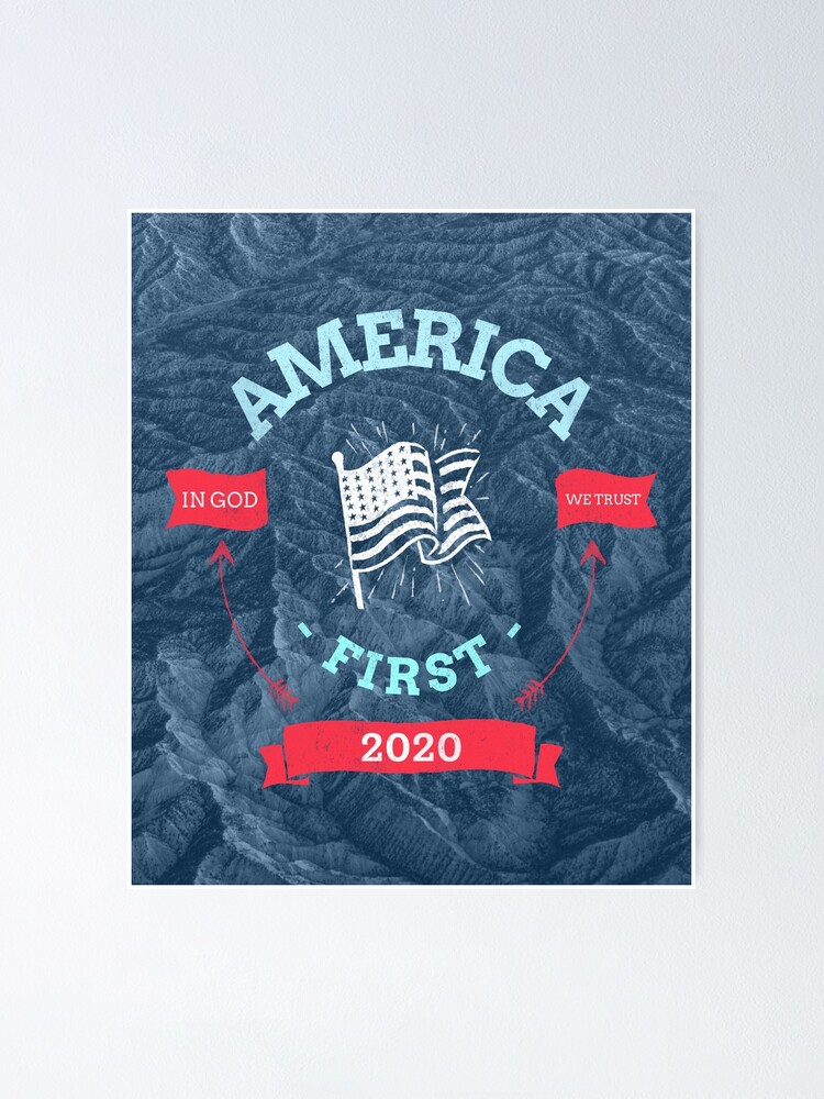 "America First Flag" Poster by OceanHarmony | Redbubble