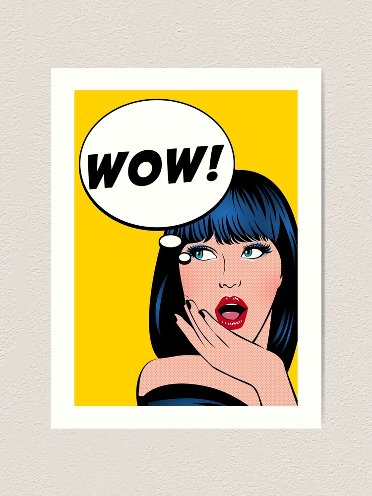 "Pop Art - Wow apron backpack etc" Art Print by zummi | Redbubble