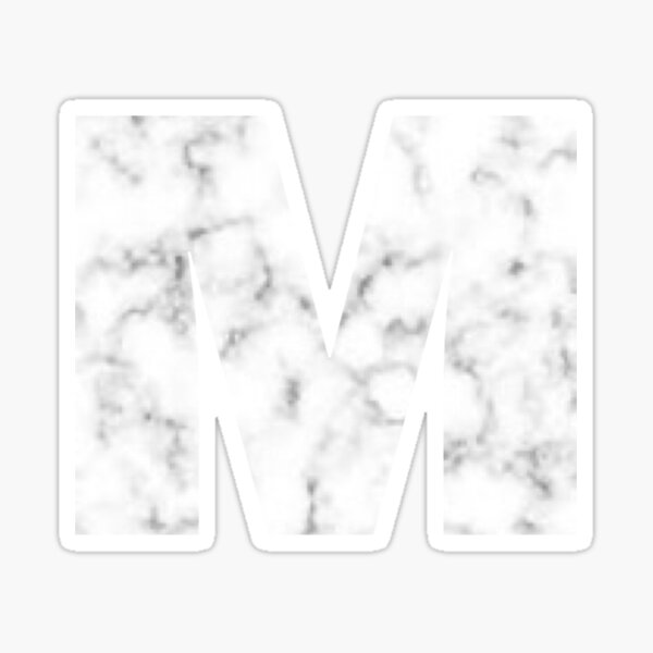"Marble Initial design, letter M" Sticker for Sale by Noelleb232323 ...